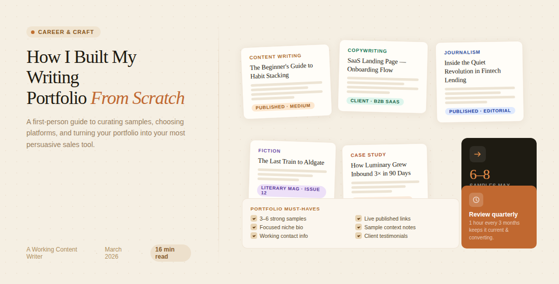 Writing Portfolio: How I Built One & Got Hired